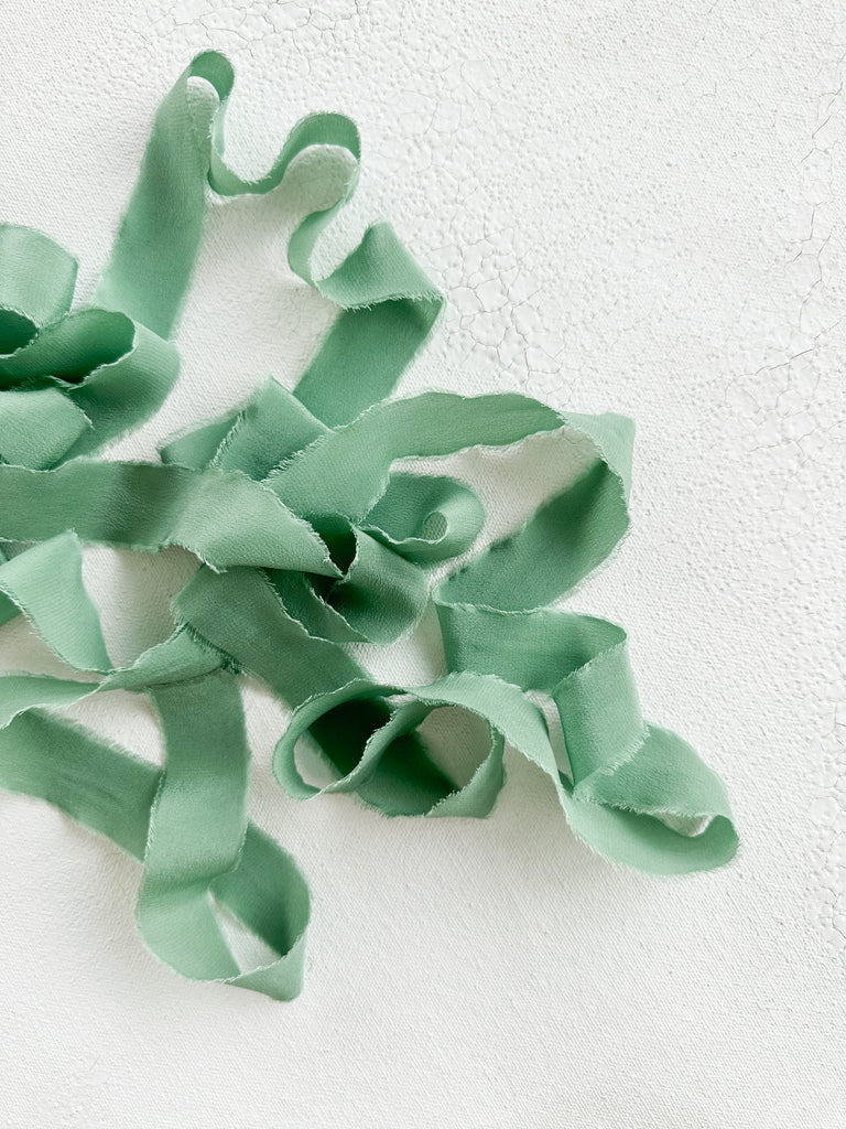 Seafoam green satin ribbon store