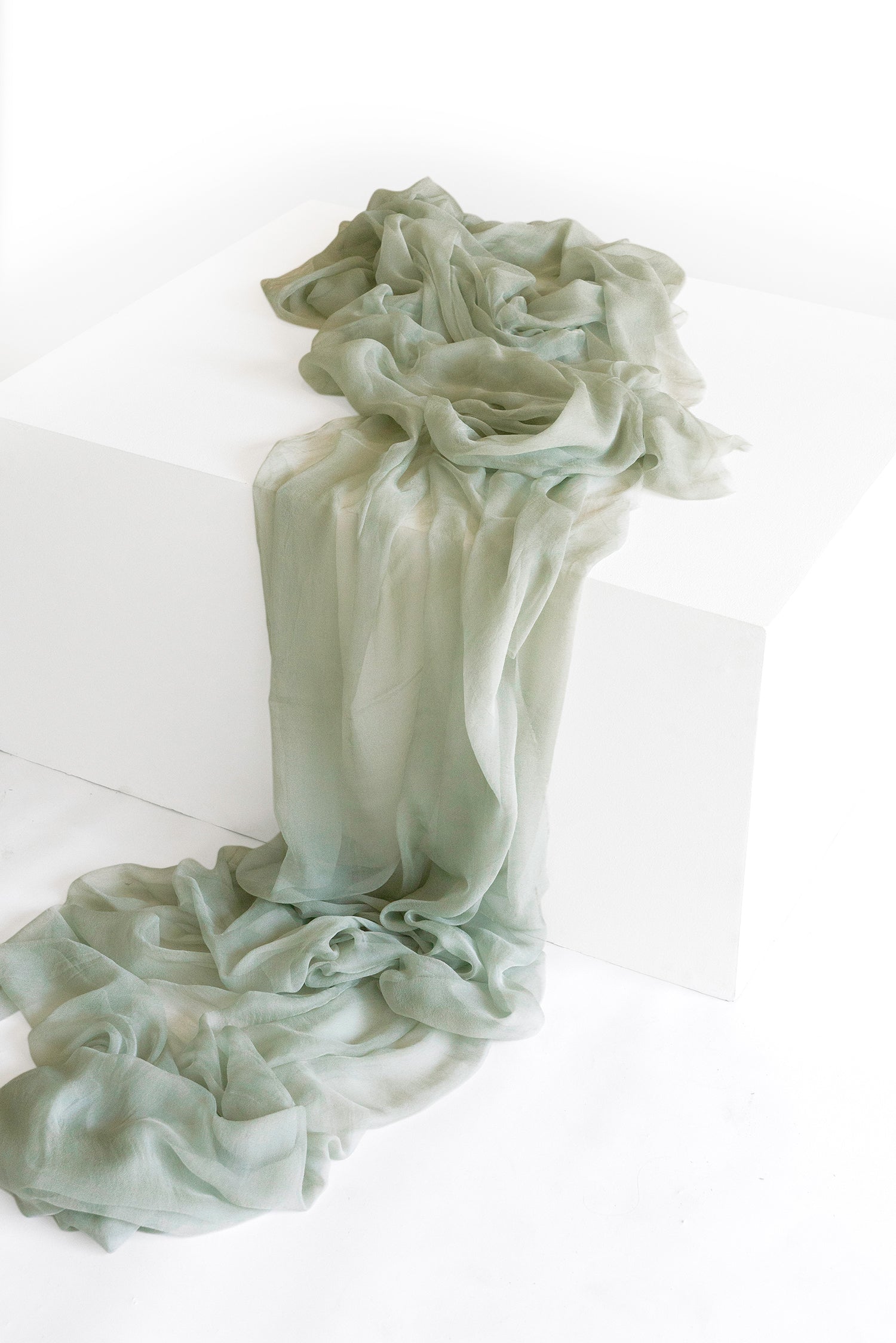 Silk Gossamer Textile in Sage – Tono + co