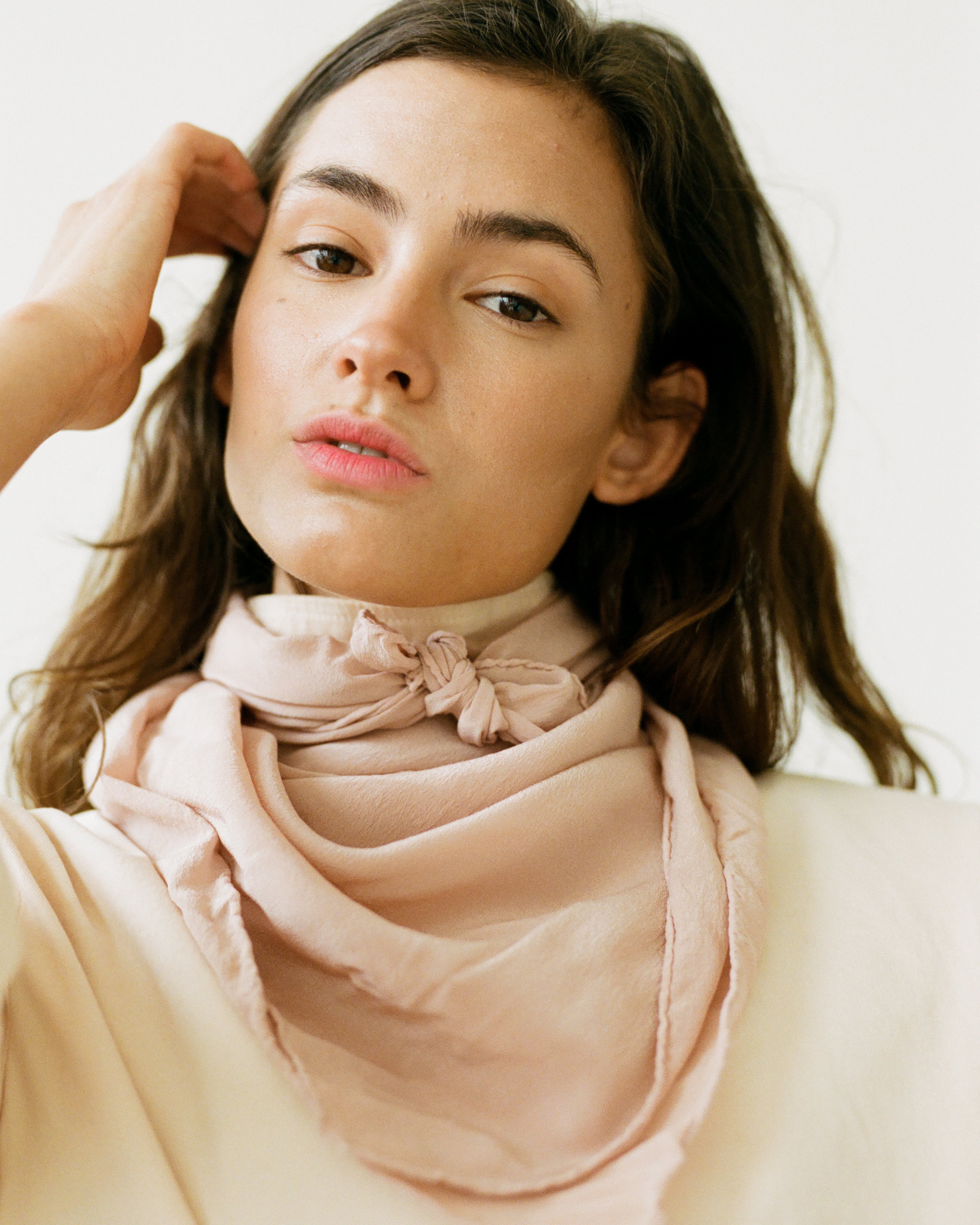 'The Classic' Washable Silk Scarf in Blush – Tono + co