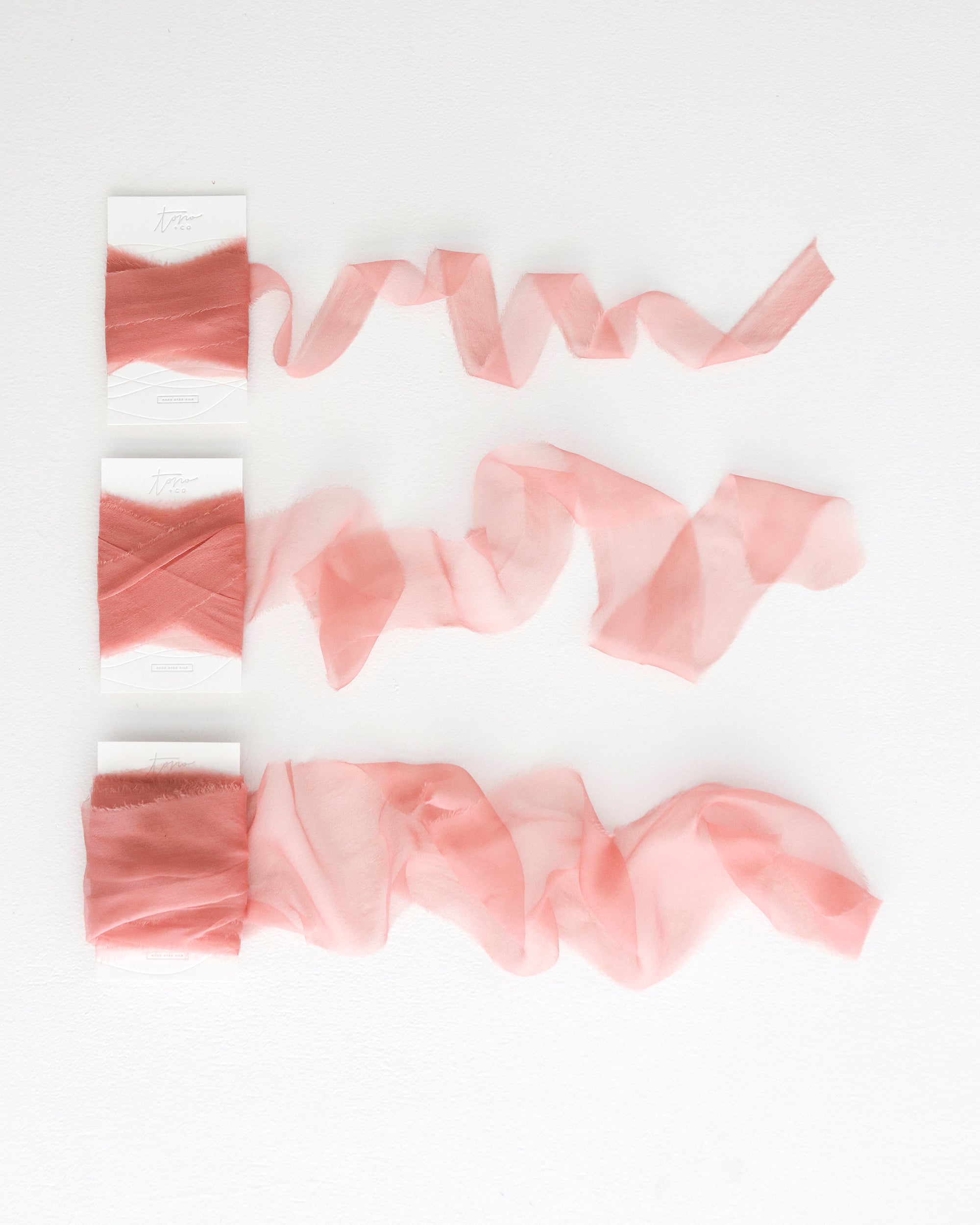 Silk Gossamer Ribbon in Coral – Tono + co