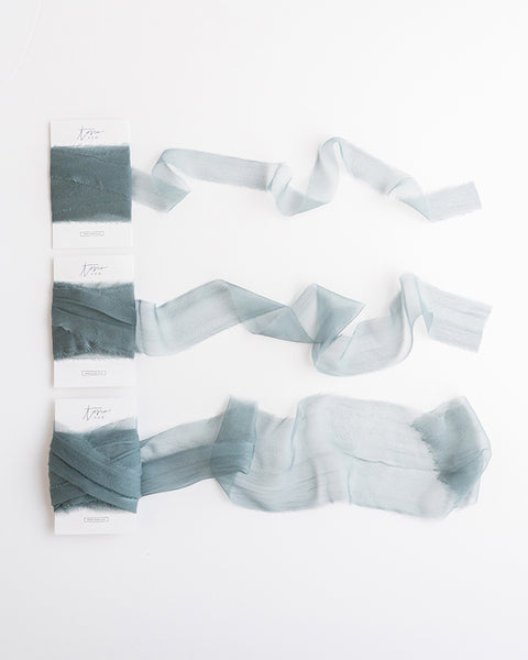 Silk Gossamer Ribbon in Lake – Tono + co
