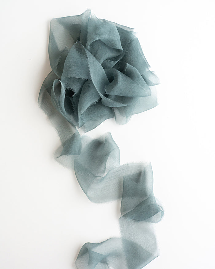 Silk Gossamer Ribbon in Lake – Tono + co