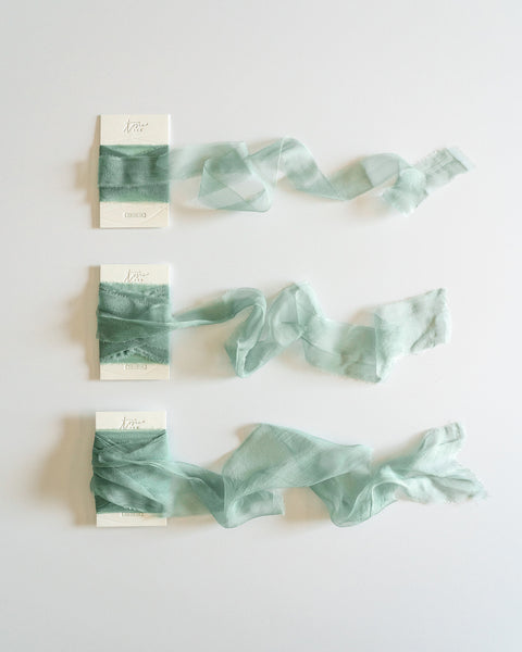 Silk Gossamer Ribbon in Celadon – Tono + co