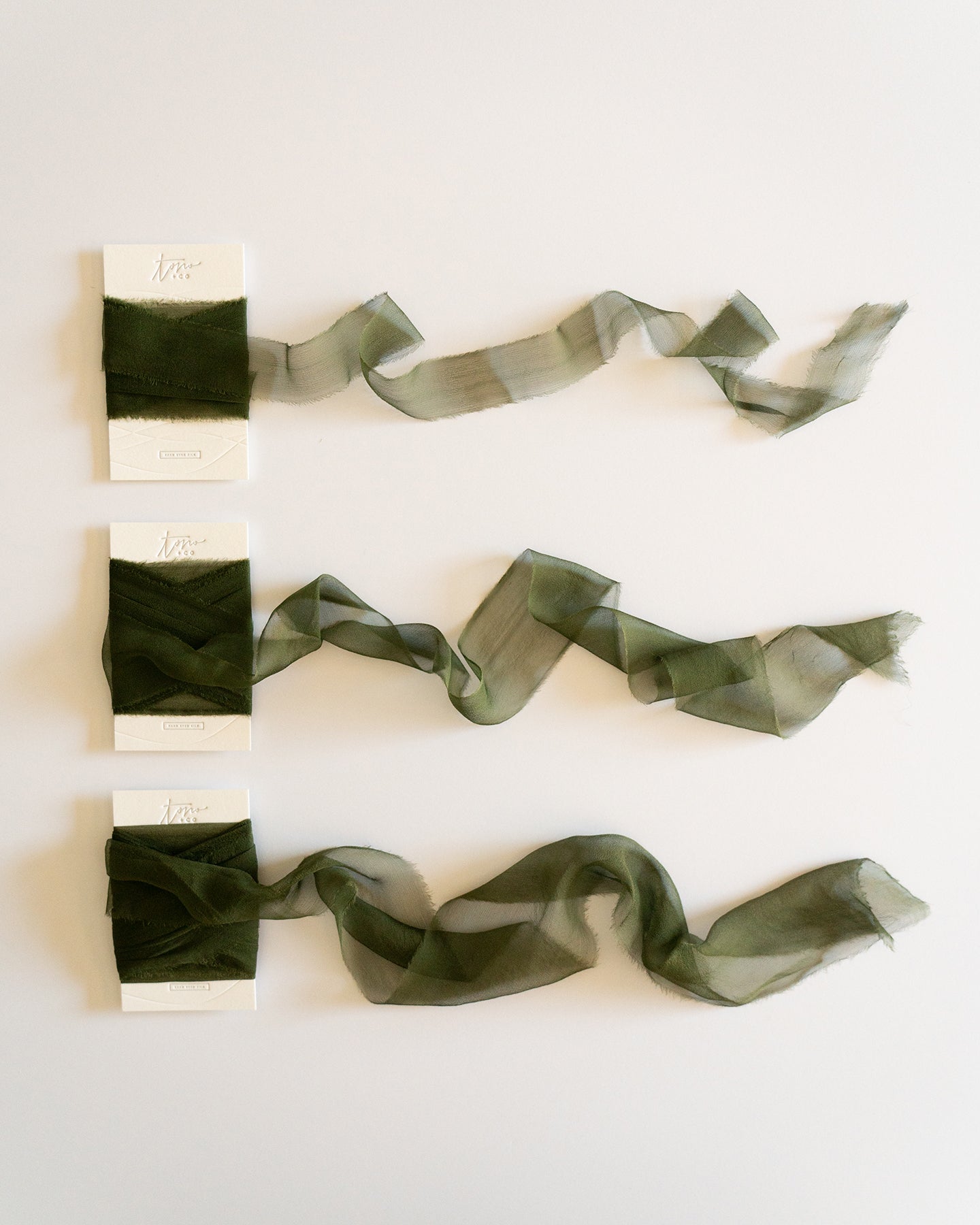 Silk Gossamer Ribbon in Olive – Tono + co