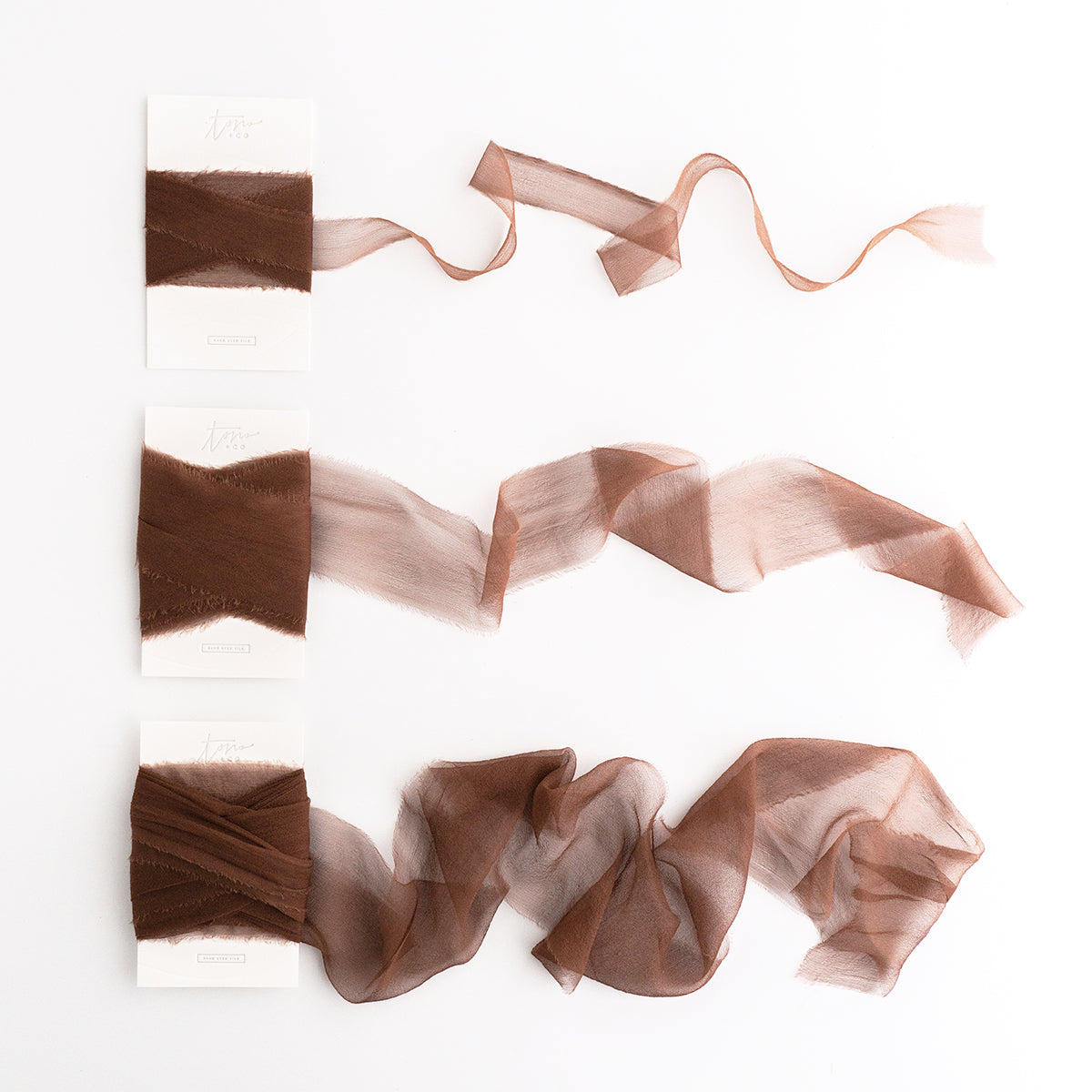 Silk Gossamer Ribbon in Pecan – Tono + co
