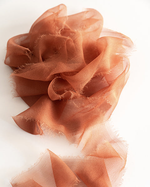 Silk Gossamer Ribbon in Terra Cotta – Tono + co