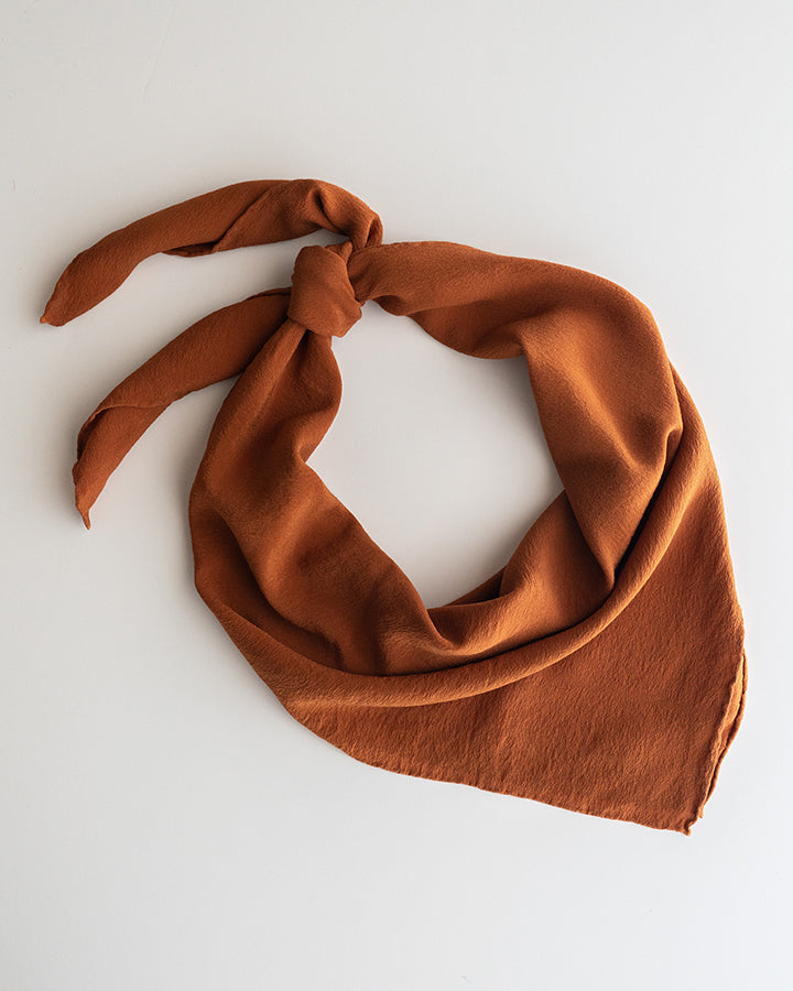 'The Classic' Washable Silk Scarf in Rust – Tono + co