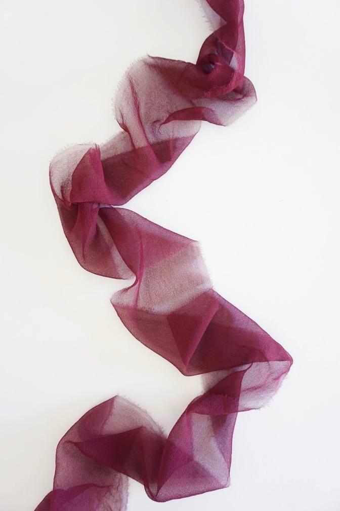 Silk Gossamer Ribbon in Berry – Tono + co