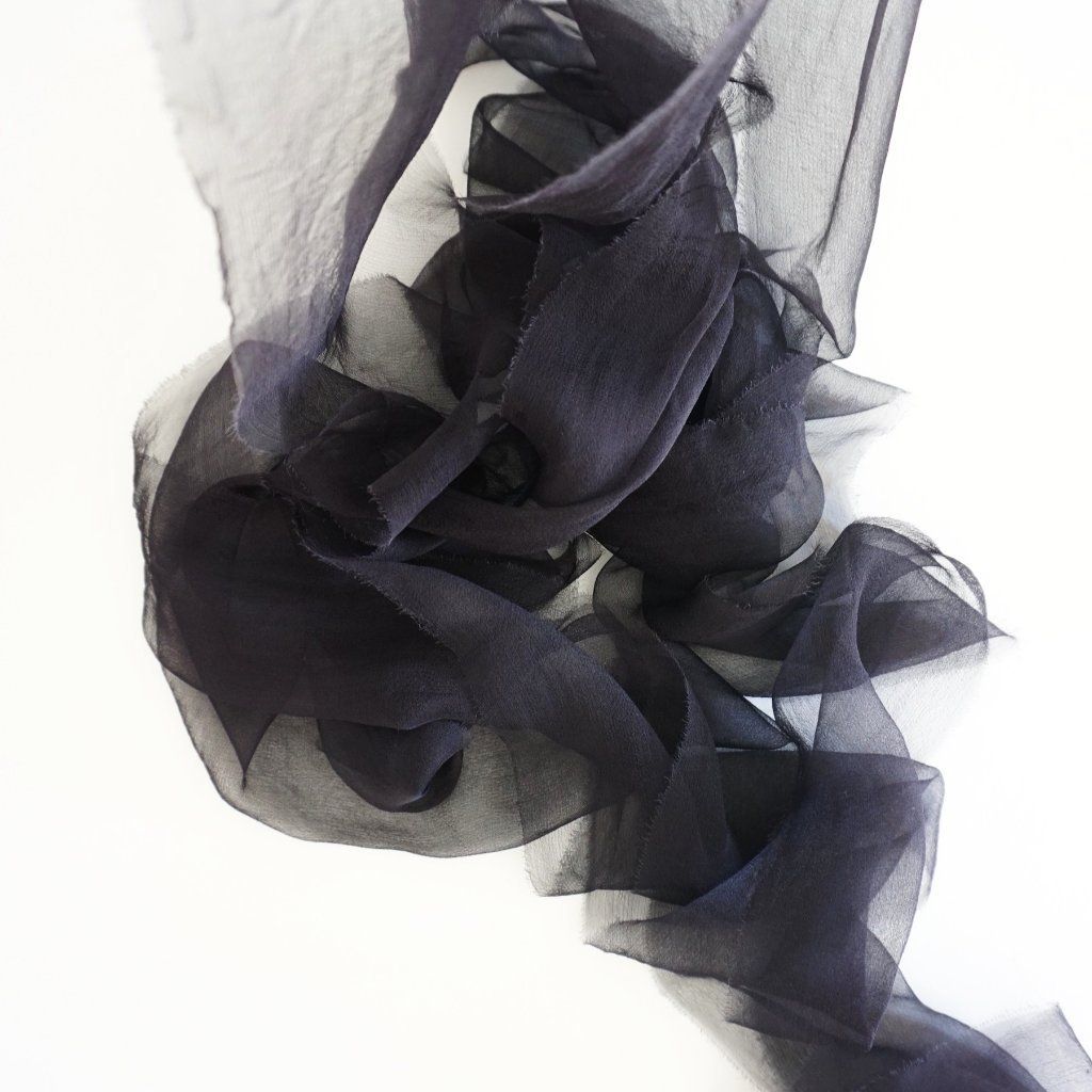 Silk Gossamer Ribbon in Charcoal – Tono + co
